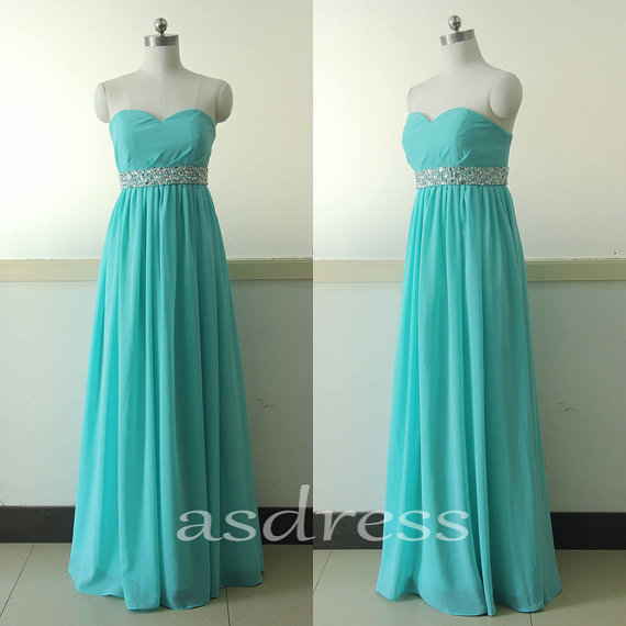 Sequins Turquoise Prom Dress Sweetheart Formal Evening Dress Celebrity ...